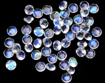 Natural AAA Blue Fire White Rainbow Moonstone 2mm 3mm Round - Etsy