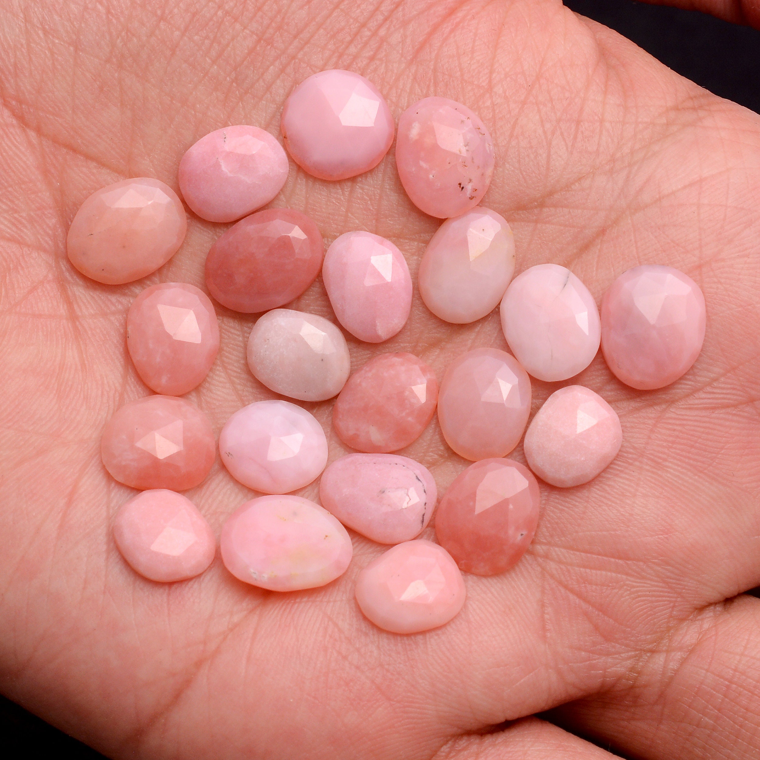 Natural Pink Opal Gemstone 10mm-12mm Faceted Fancy Rosecut Lot | Etsy