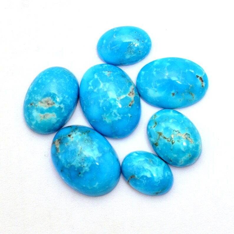 Turquoise Semi Precious Gemstone 10x14mm-15x20mm Smooth Oval Loose ...