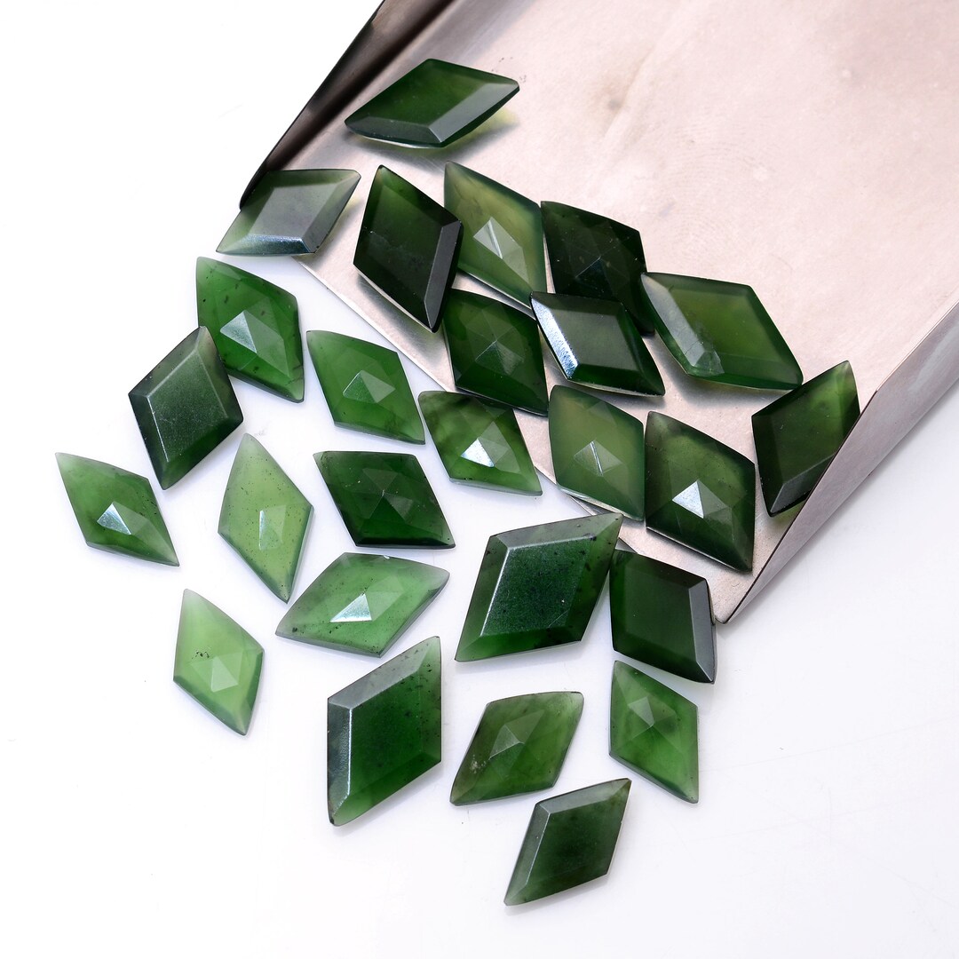 Natural Serpentine Faceted Lozenge Rose Cuts ~ Serpentine Loose 9x15mm ...