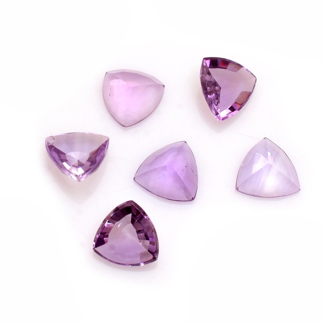 AA Brazilian Amethyst Trillion Cut Stones ~ 12.5x12.5mm Triangle Shape ...