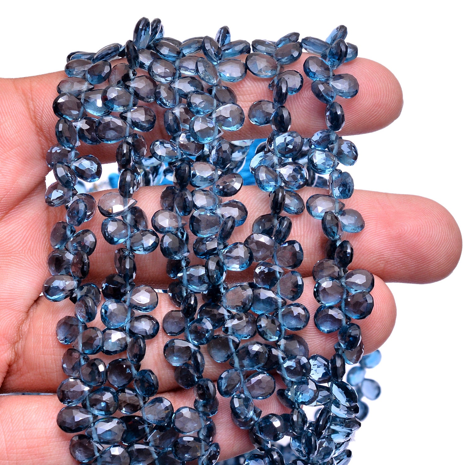 Rare AAA Natural London Blue Topaz 7x5mm Faceted Pear - Etsy