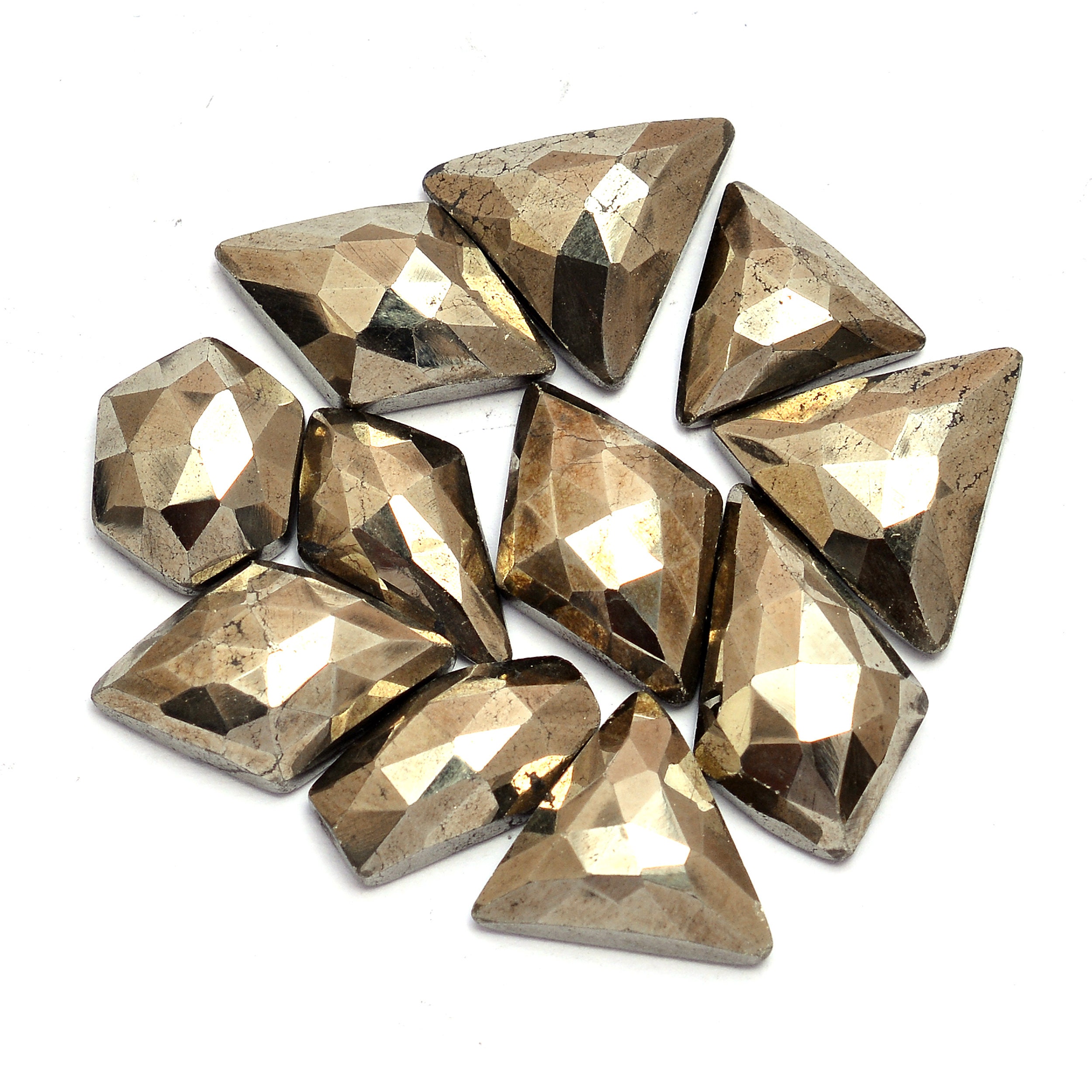 Pyrite Rose Cut Flat Back Cabochons Natural Pyrite Fancy | Etsy