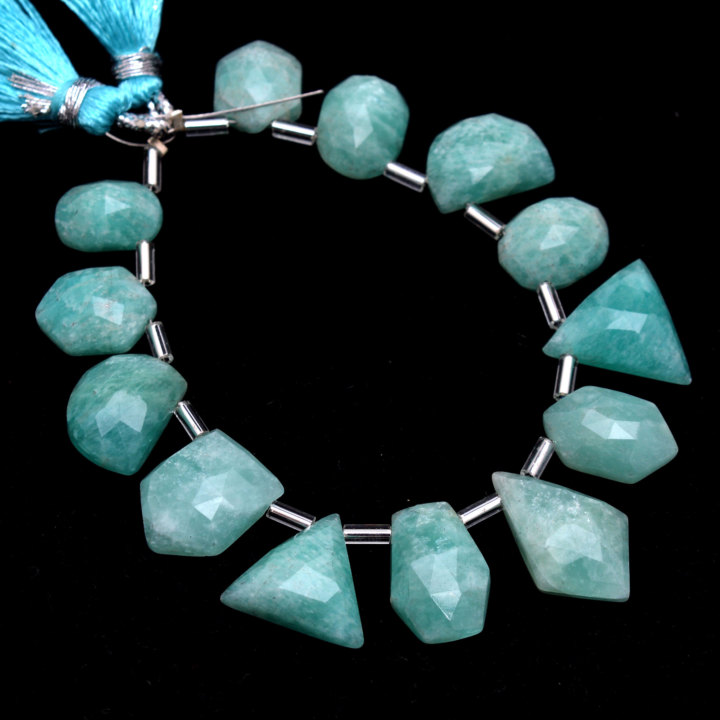 Natural Amazonite Loose 11mm-19mm Side Drilled Rose Cut | Etsy