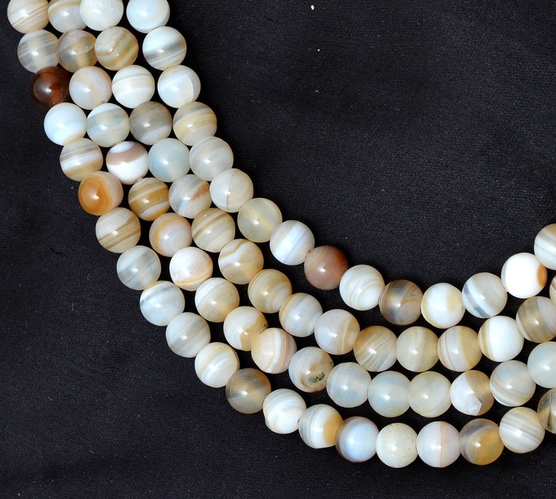 Natural AAA Brown Agate Gemstone 6mm Smooth Round Beads | Etsy