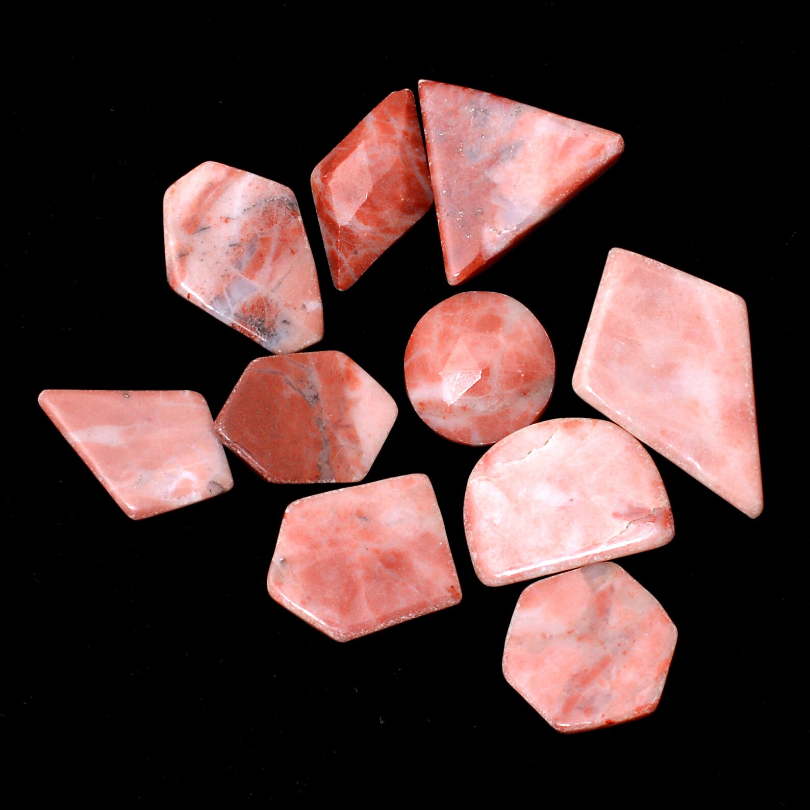 Natural Red Jasper Gemstone 11mm-20mm Uneven Flat Back Faceted - Etsy