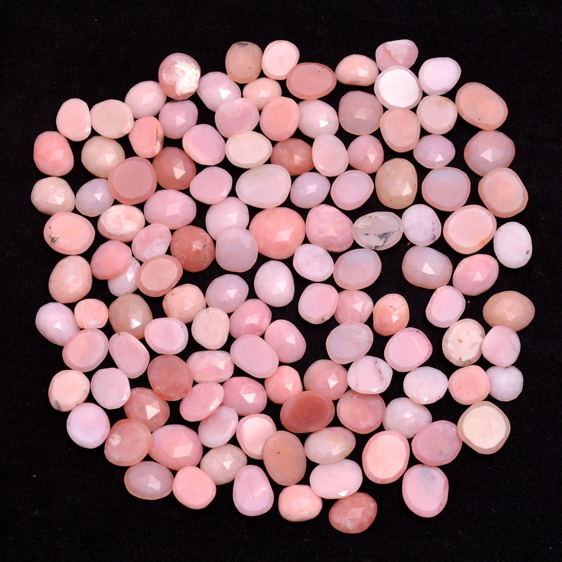 Natural Pink Opal Gemstone 10mm-12mm Faceted Fancy Rosecut Lot | Etsy