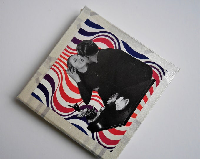 1930s Themed Collage, Romantic Couple, Concertina Style Booklet, Jotter ...