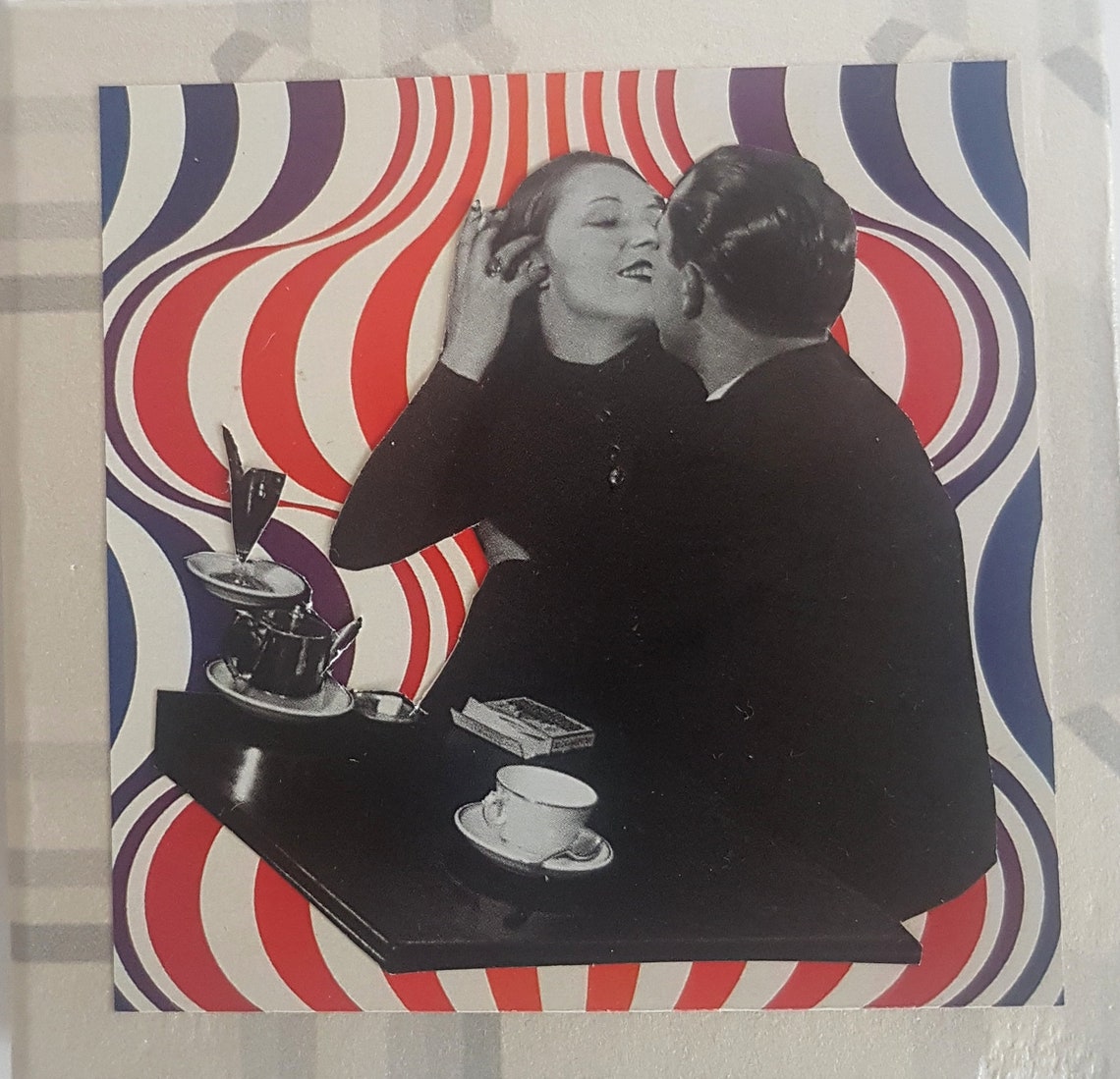 1930s Themed Collage Romantic Couple Concertina Style - Etsy