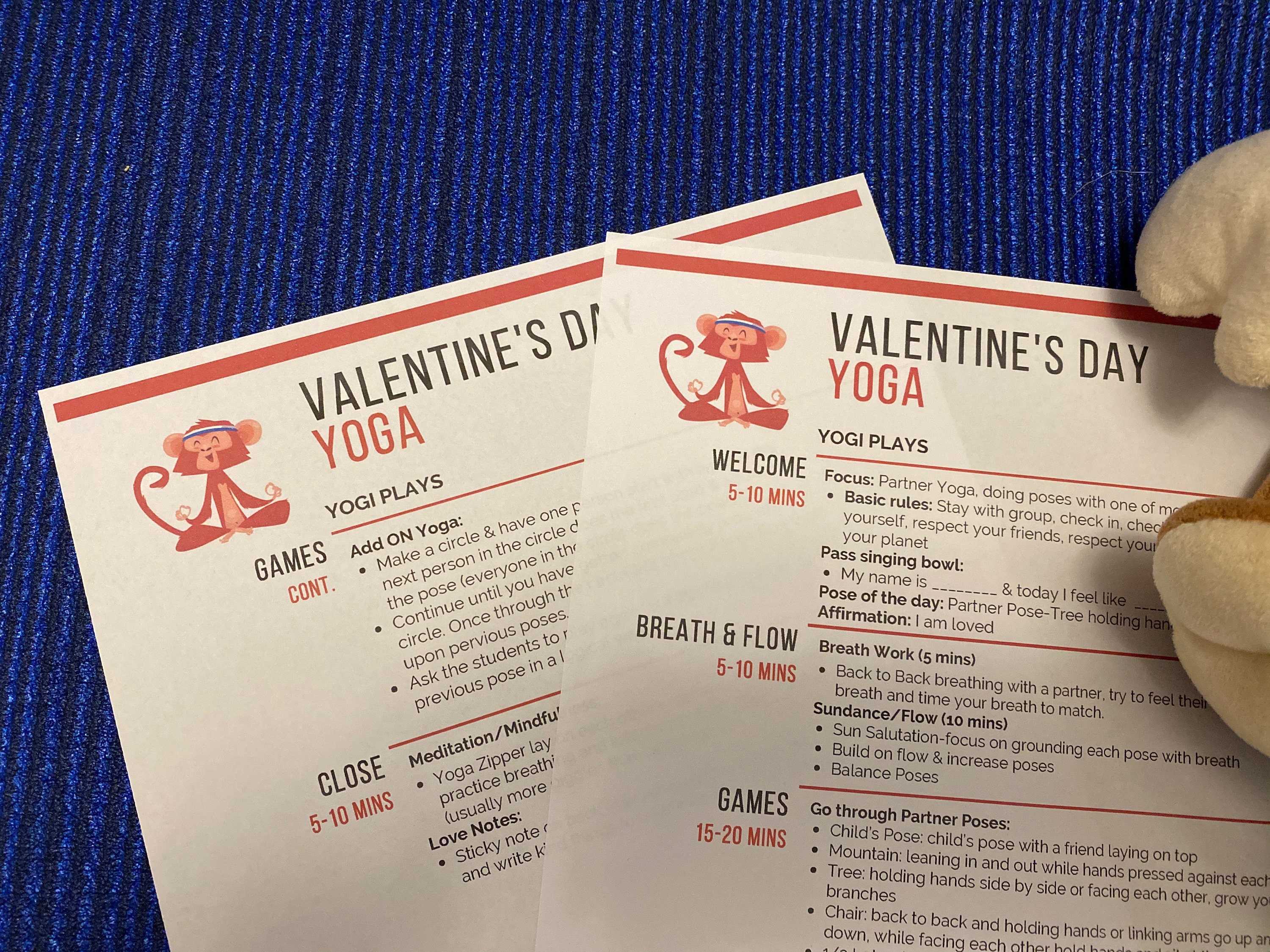 Valentine's Day Yoga Lesson Plan - Etsy