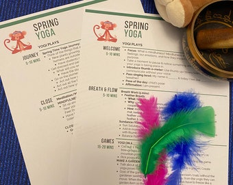 Spring Yoga Lesson Plan Kit, Cube Game, Flap Books, Mindfulness, Kids ...