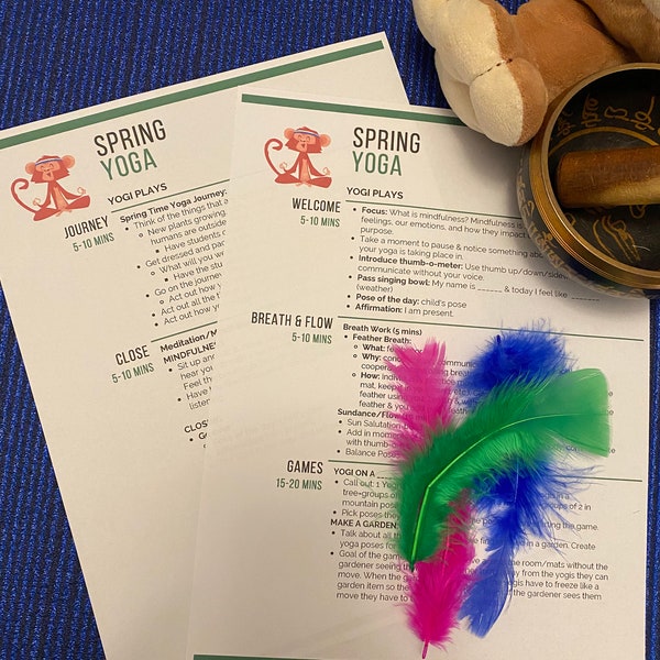 Kids Yoga Lesson Plan - Etsy