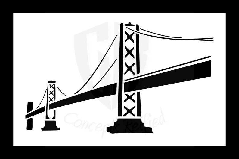 Bridge Stencil Template Digital Download SVG & PNG Cut Files - Etsy ...