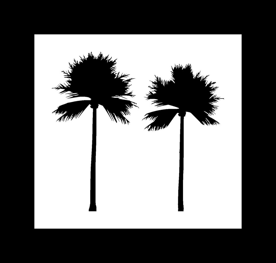 Palm Trees Stencil Template Digital Download SVG & PNG Cut Files - Etsy