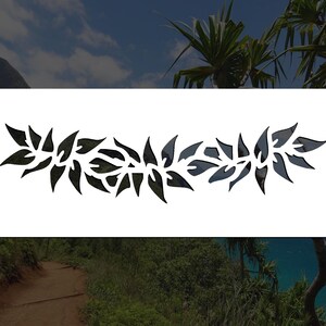 Maile Leaf Stencil Template Digital Download SVG & PNG Cut File - Etsy ...