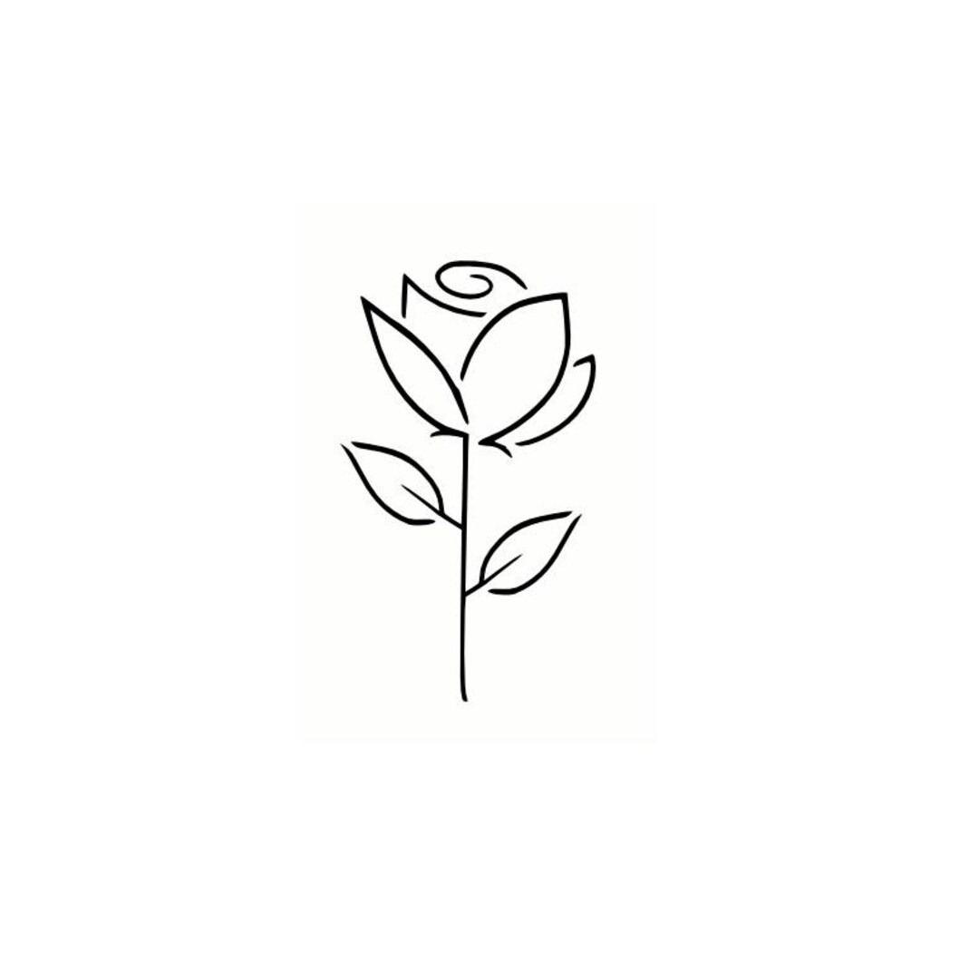Rose Stencil Template Digital Download SVG & PNG Cut Files - Etsy