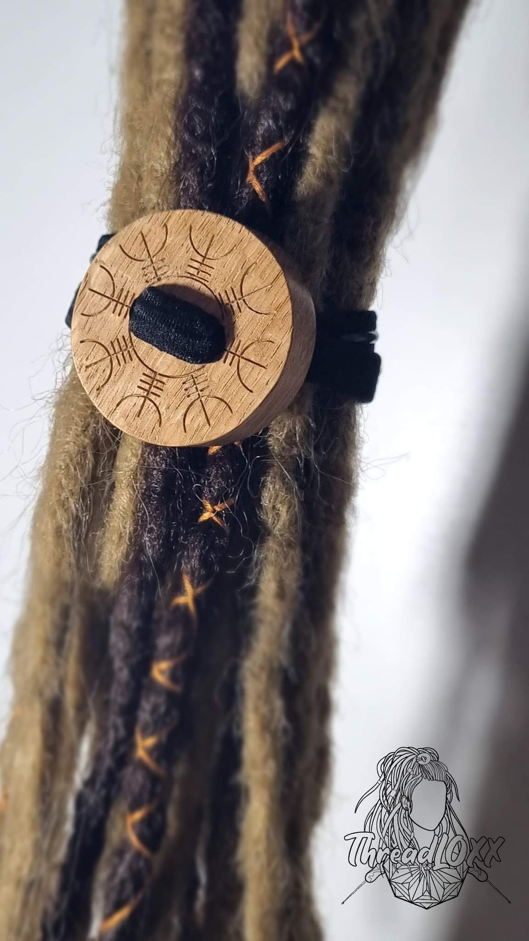Buttonloxx Dread Tie Helm of Awe (oak) - Etsy