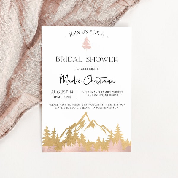 Mountain Invitation - Etsy