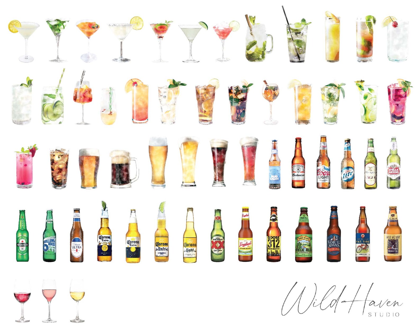 Signature Cocktails Sign Signature Drinks Editable Template - Etsy