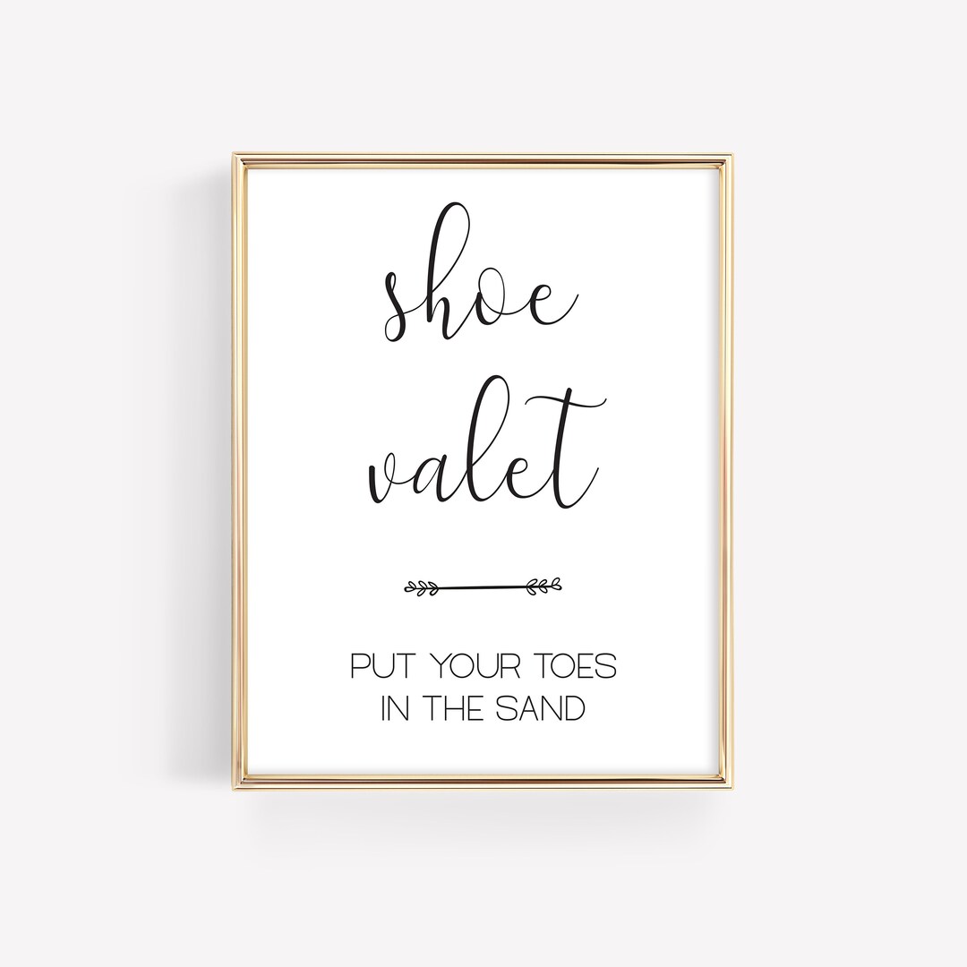 Shoe Valet Sign, Wedding Signage, Printable Sign, Instant Download ...