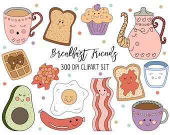 Breakfast Clip Art | Etsy