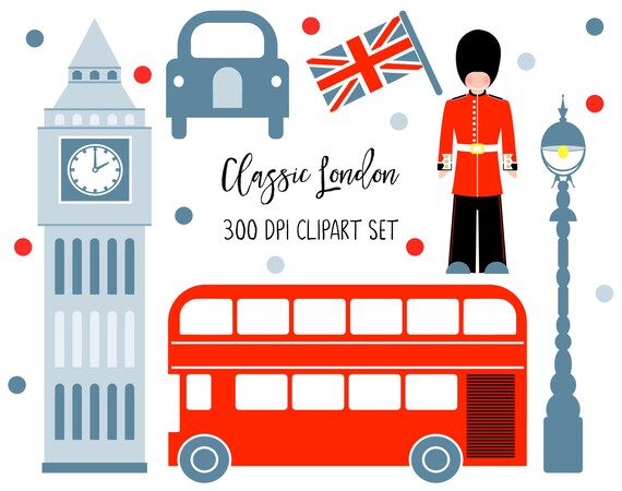 Classic London Clipart Set Commercial Use Allowed London | Etsy