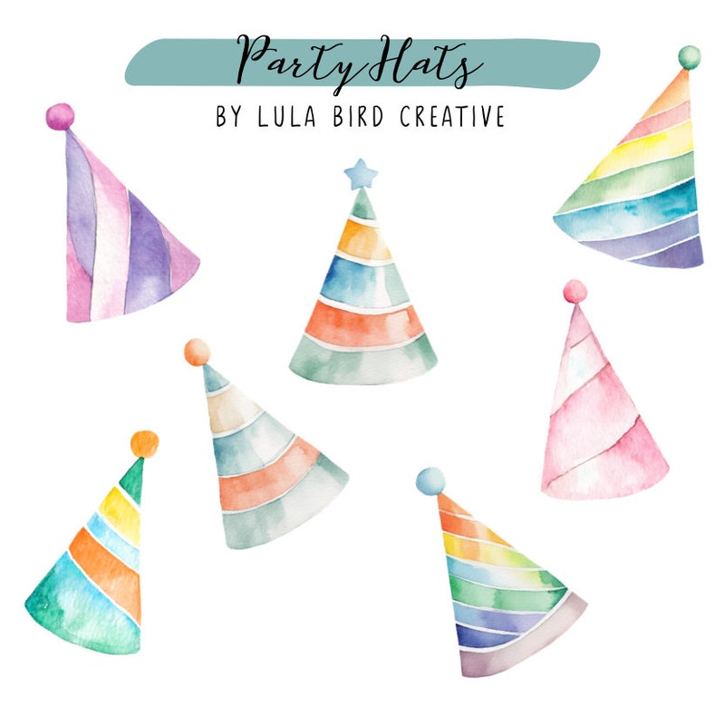 Rainbow Party Hat - Etsy