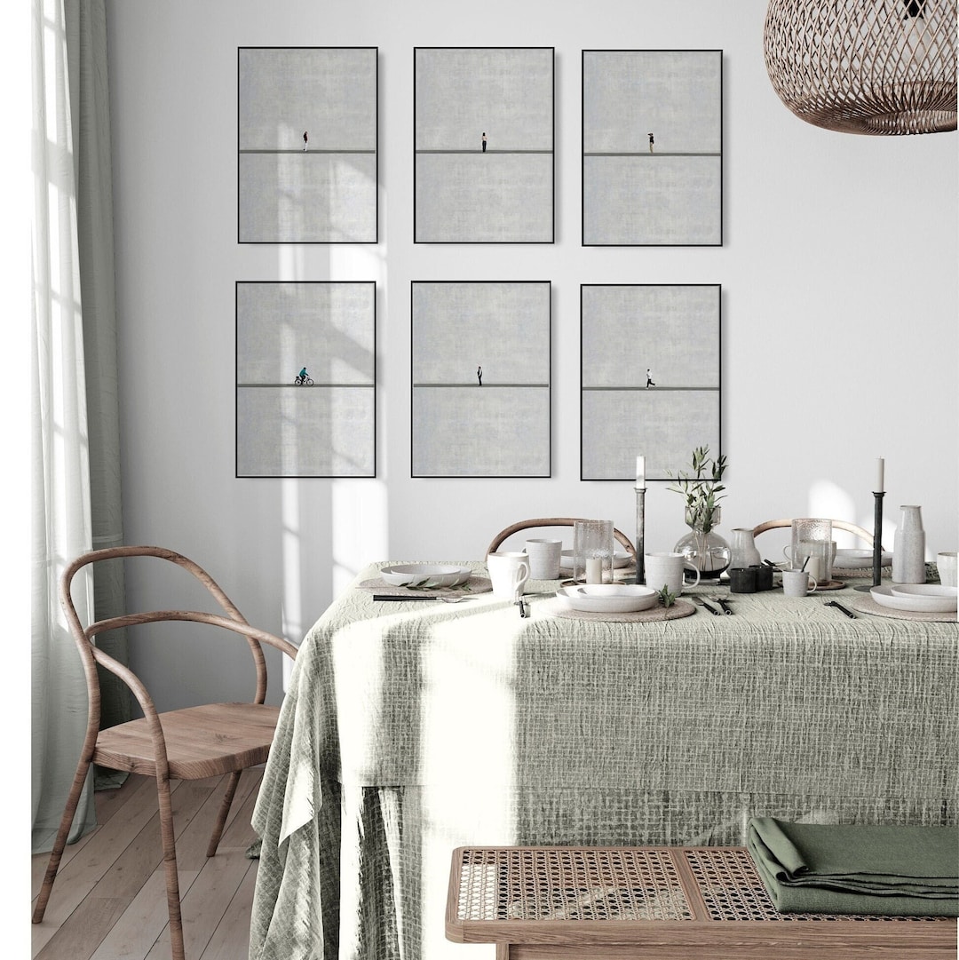 Wall Art Set of 6 Minimalist Aesthetic Posters for Living Room ...