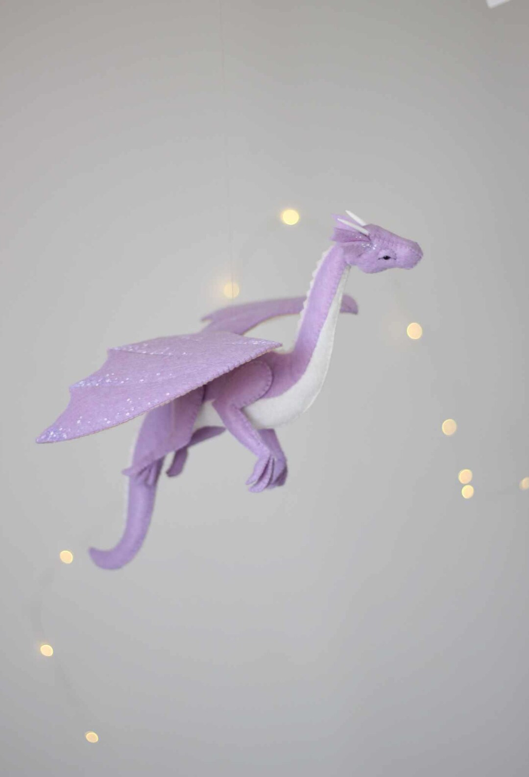 Charming Felt Dragon Decor for Baby Nursery, Felt Dragon Hanging ...