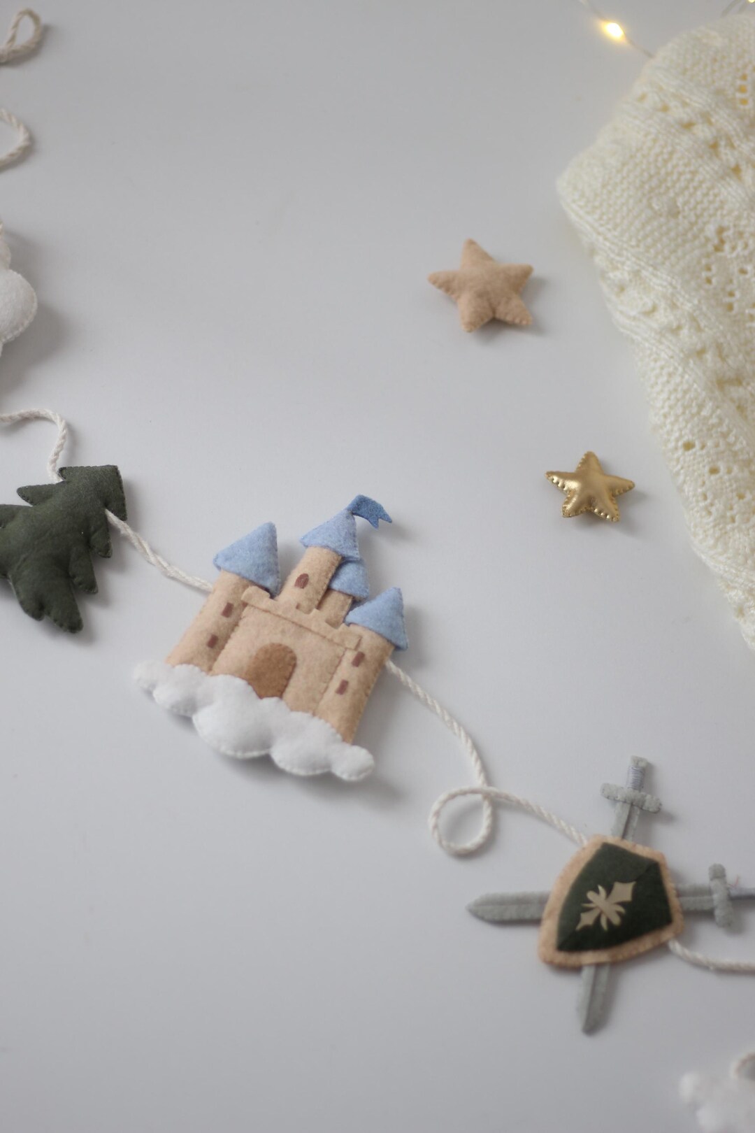 Felt Castle Banner | Felt Castle Garland | Castle and Shield Nursery ...