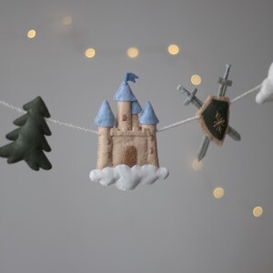 Felt Castle Banner | Felt Castle Garland | Castle and Shield Nursery ...