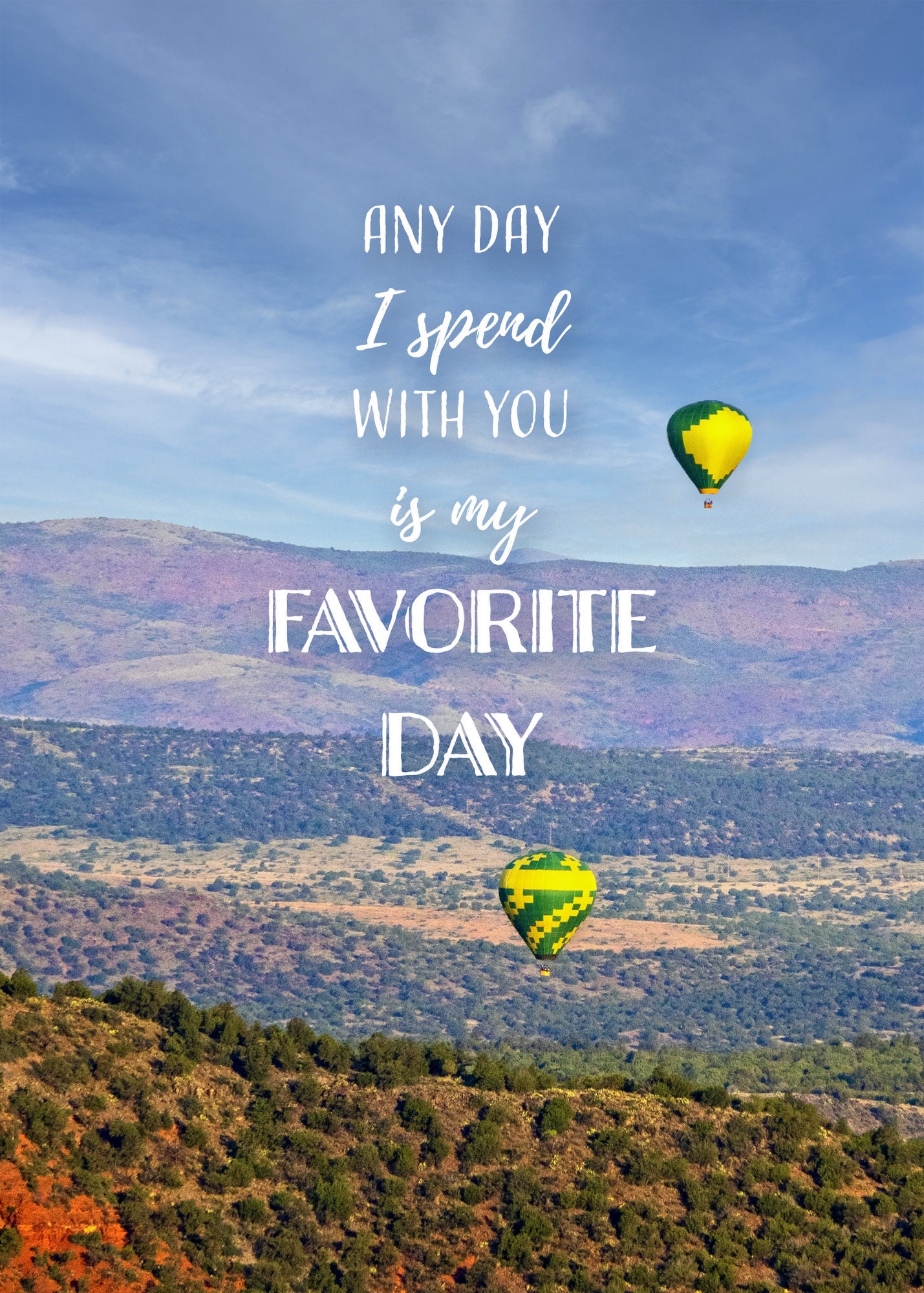 Note Card With "my Favorite Day" Quote - Etsy