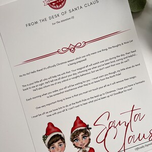 Elf Letter, Personalised Elf Certificate, Childrens Letter From Santa ...