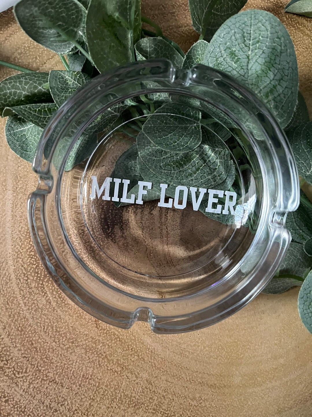 Personalised Glass Ashtray Stylish Customised Bar Ashtray With Vinyl ...