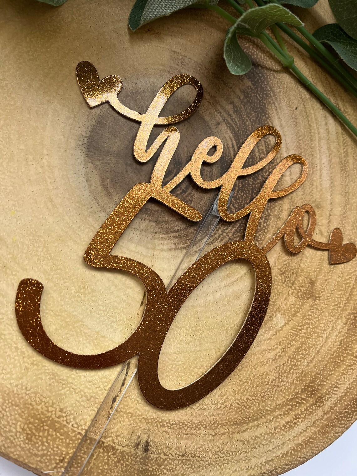 Hello 50 Cake Topper, 50th Cake Topper, Birthday Cake Topper, Cake ...