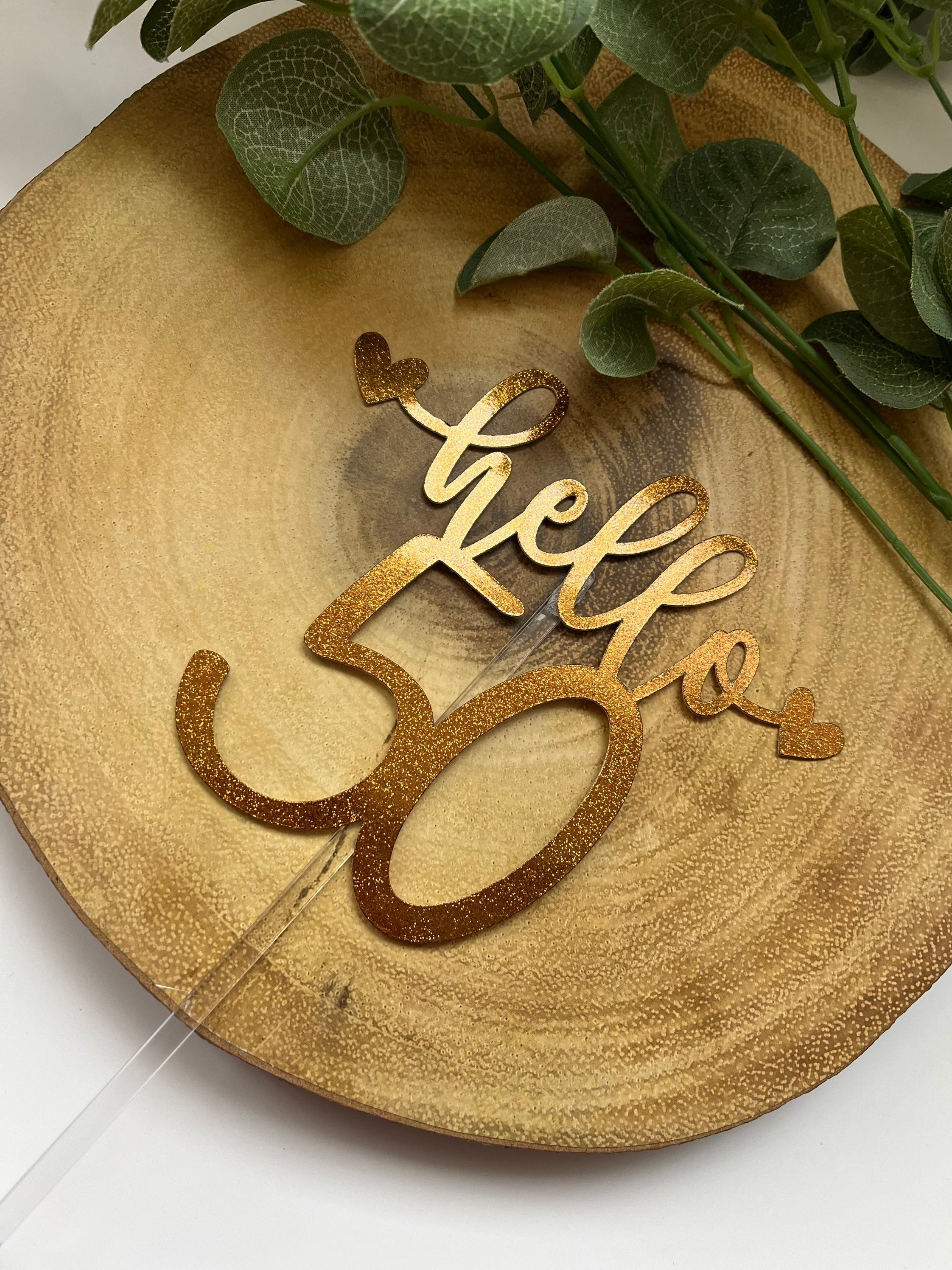 Hello 50 Cake Topper, 50th Cake Topper, Birthday Cake Topper, Cake ...