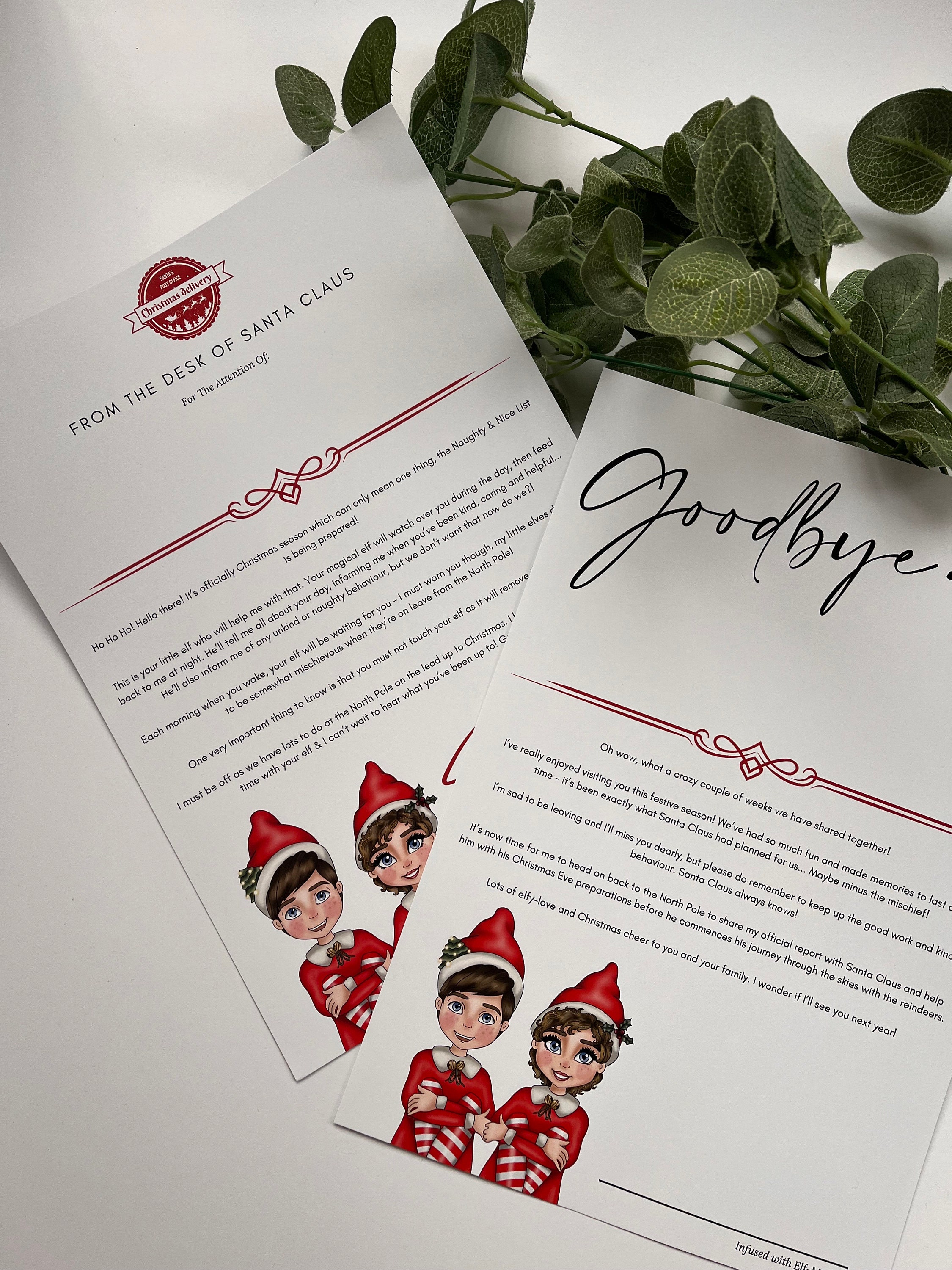 Carta de elfo, certificado de elfo personalizado, carta para niños de ...