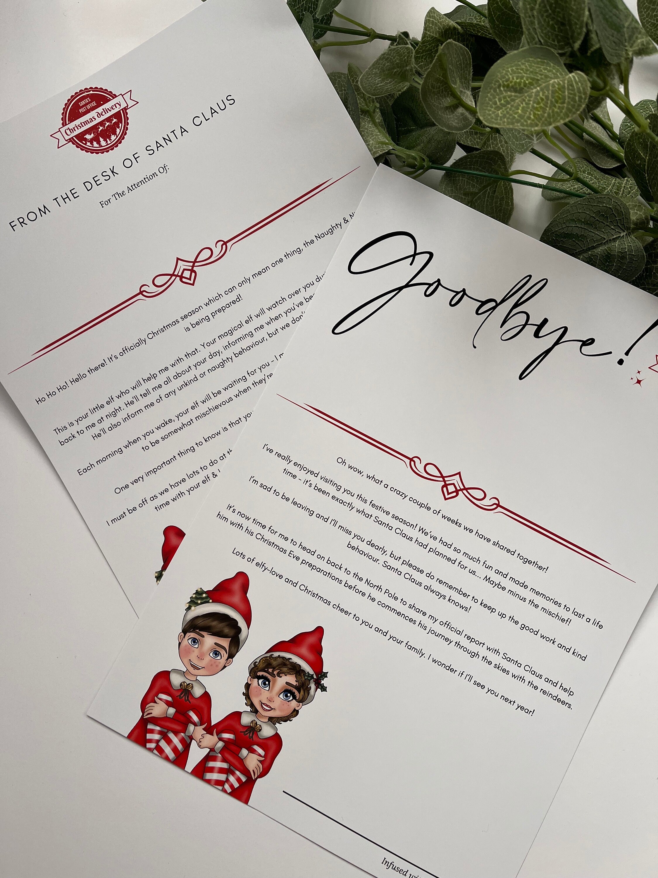 Carta de elfo, certificado de elfo personalizado, carta para niños de ...