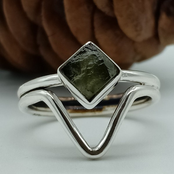 Moldavite Ring Men - Etsy