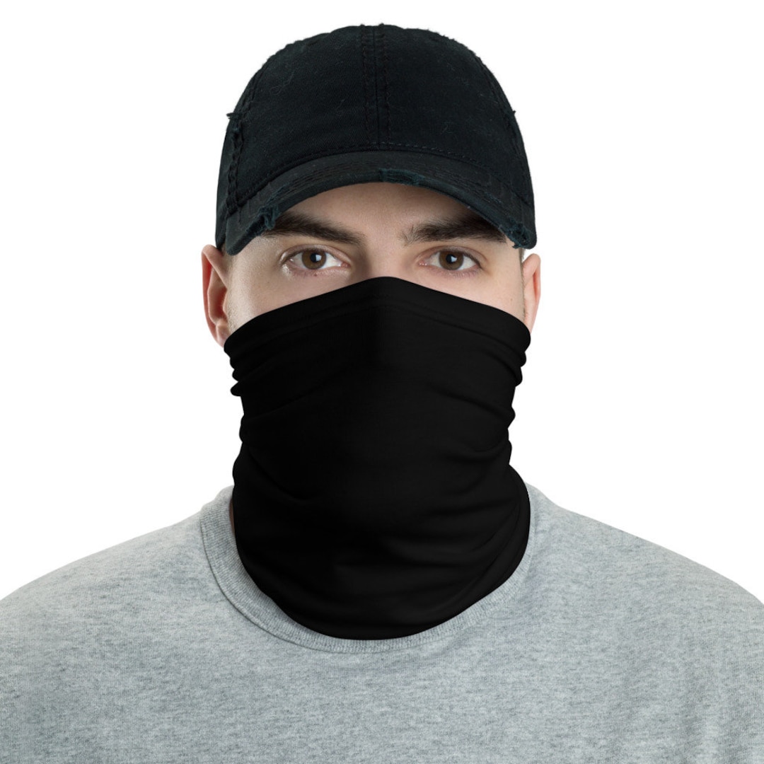 Face Mask / Men's Women's Neck Gaiter,black Washable Face Cover, Neck ...
