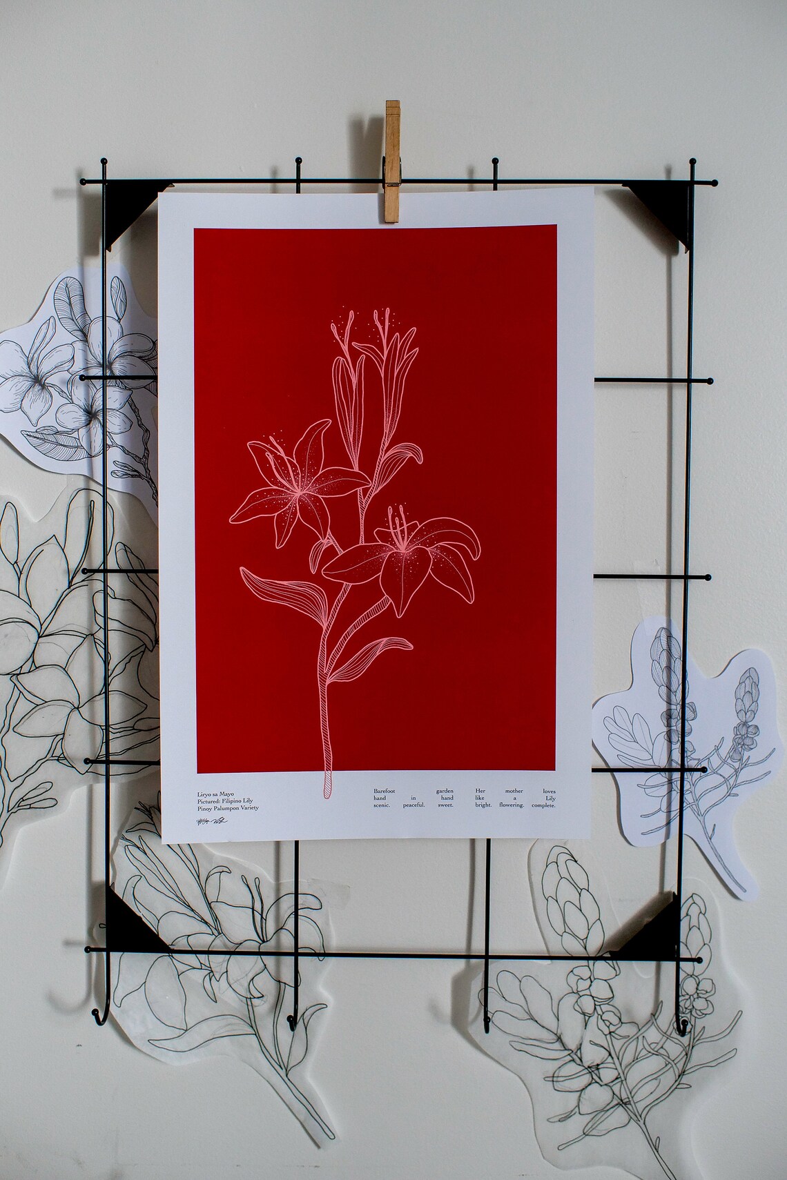 Pinoy Floral Art Print W/ Poem Collection - Etsy