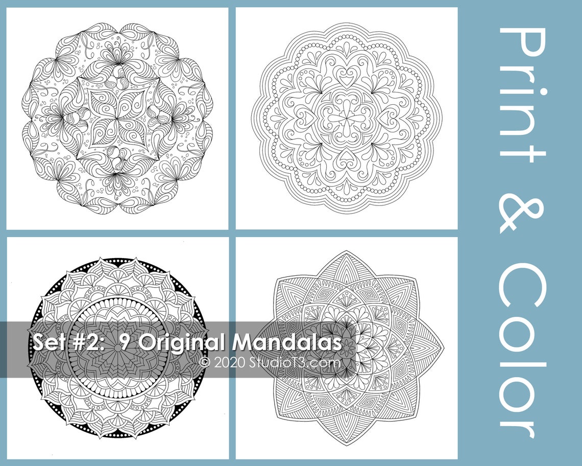 Mandala Coloring Pages // Art Therapy // PDF Pages to Print and Color ...
