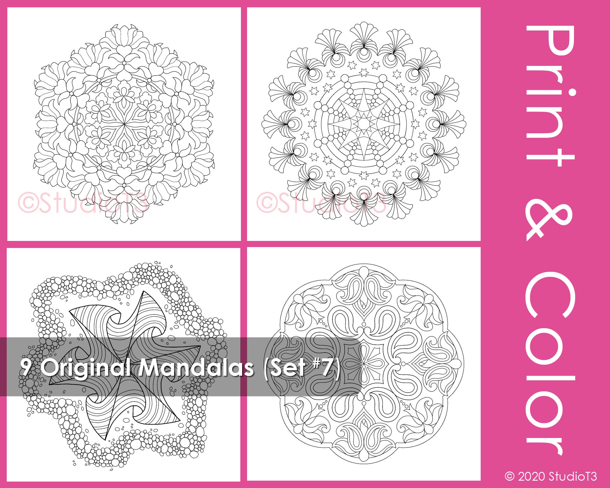Mandala Coloring Pages // Art Therapy // Adult Coloring Pages - Etsy