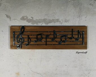 Sheet Music Coat Rack - Etsy