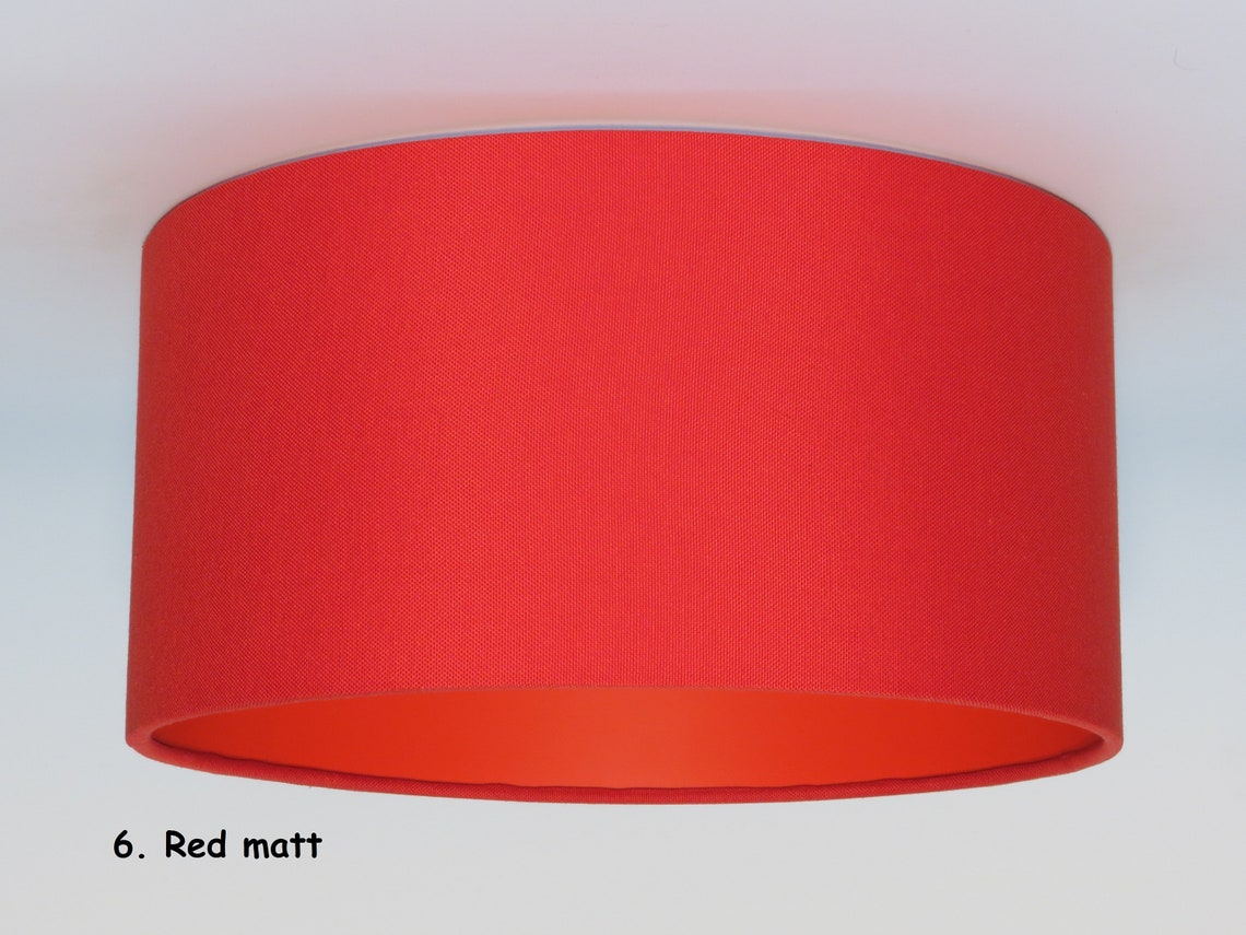 Handmade Red Lamp Shade Different Colors Matt Foil Pendant - Etsy