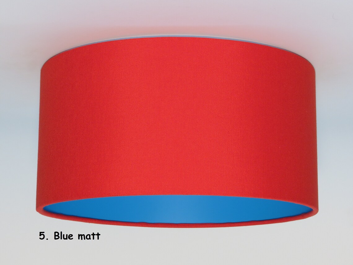 Handmade Red Lamp Shade Different Colors Matt Foil Pendant - Etsy