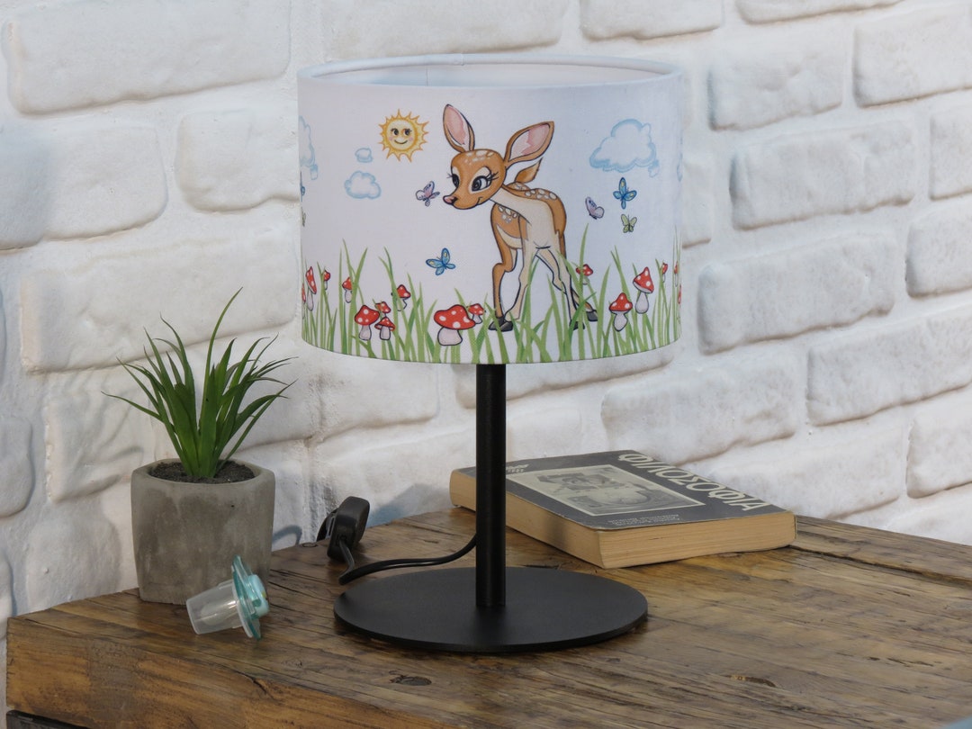 Handmade Kids Table Lamp Cute Little Doe, Children's Room, Nursery ...