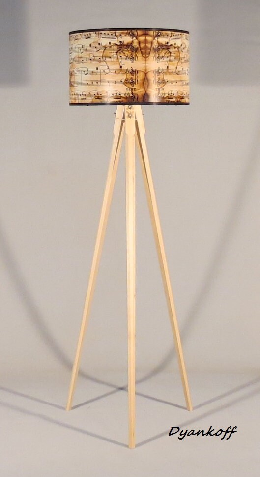 Handmade Tripod Floor Lamp Wooden Stand Mahogany Natural | Etsy