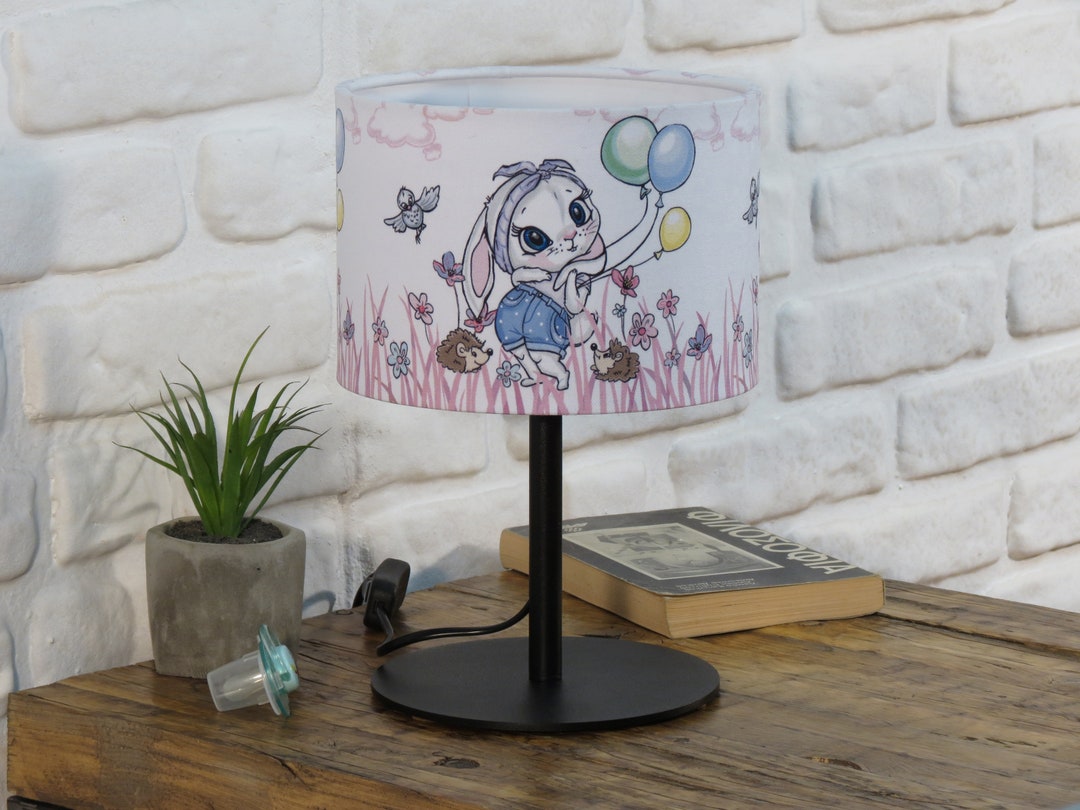 Handmade Kids Table Lamp Cute Bunny, Rabbit, Girl, Children's Room ...