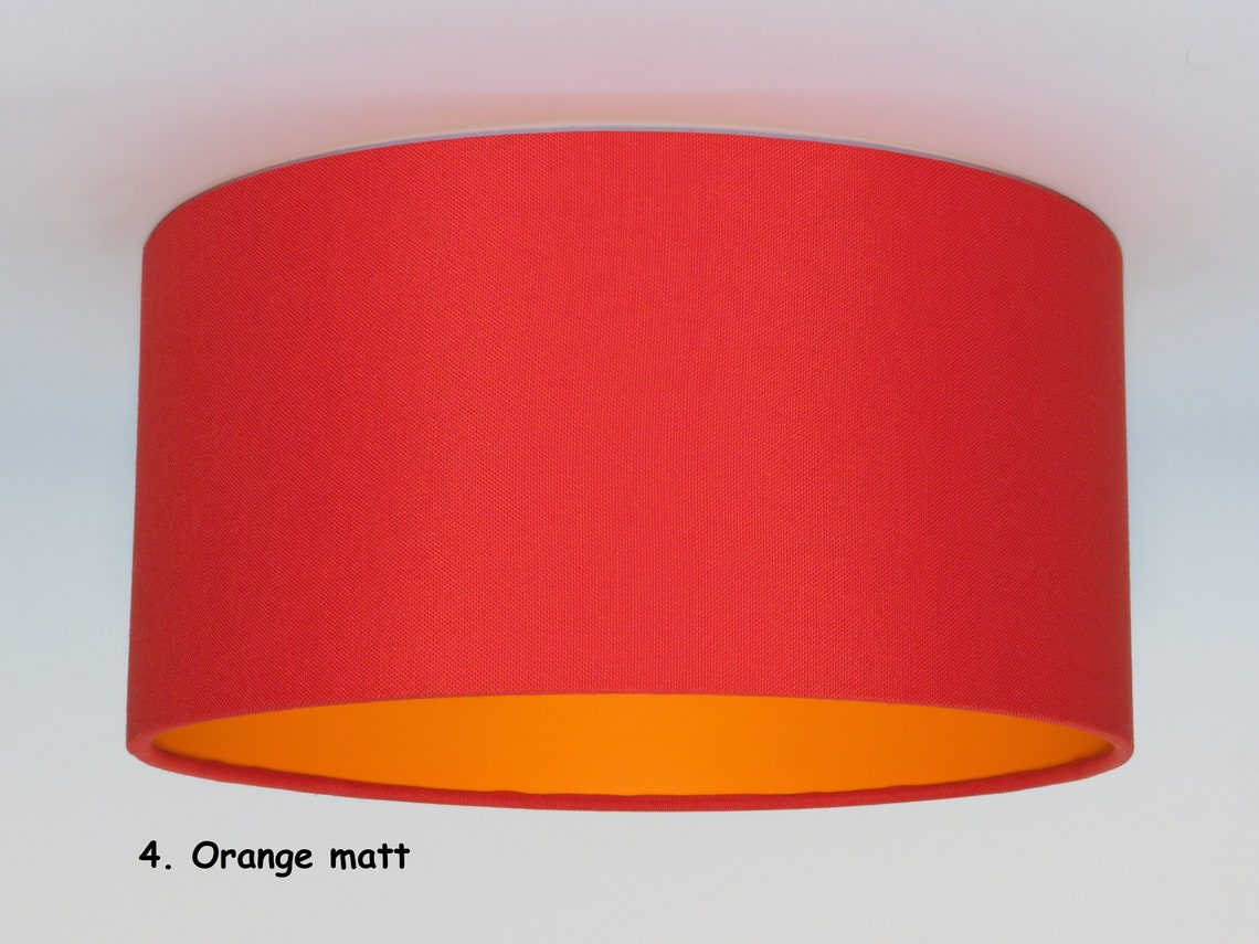 Handmade Red Lamp Shade Different Colors Matt Foil Pendant - Etsy
